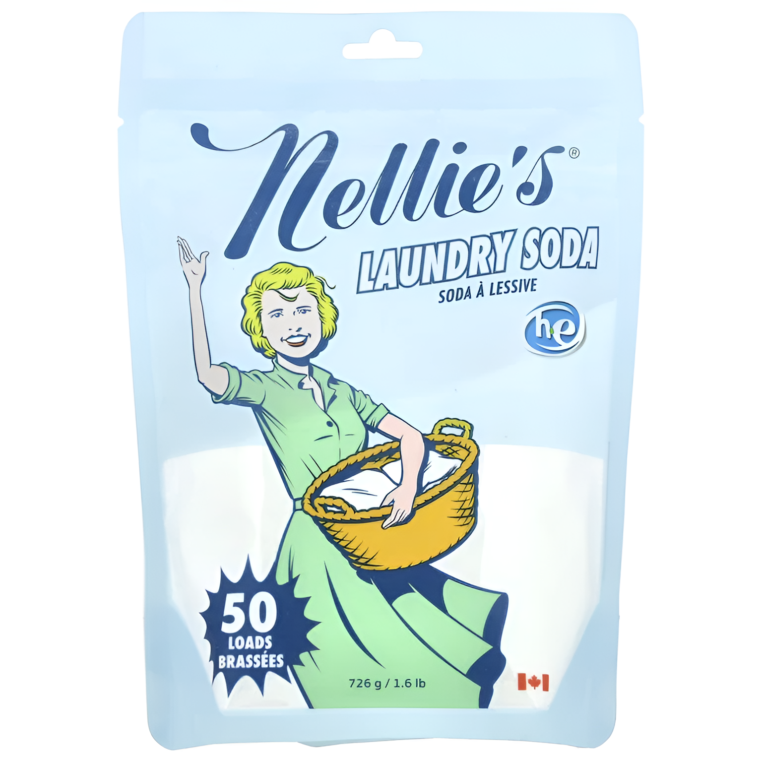Nellie's, Сода для стирки, без отдушек, 50 порций, 726 г (1,6 фунта)