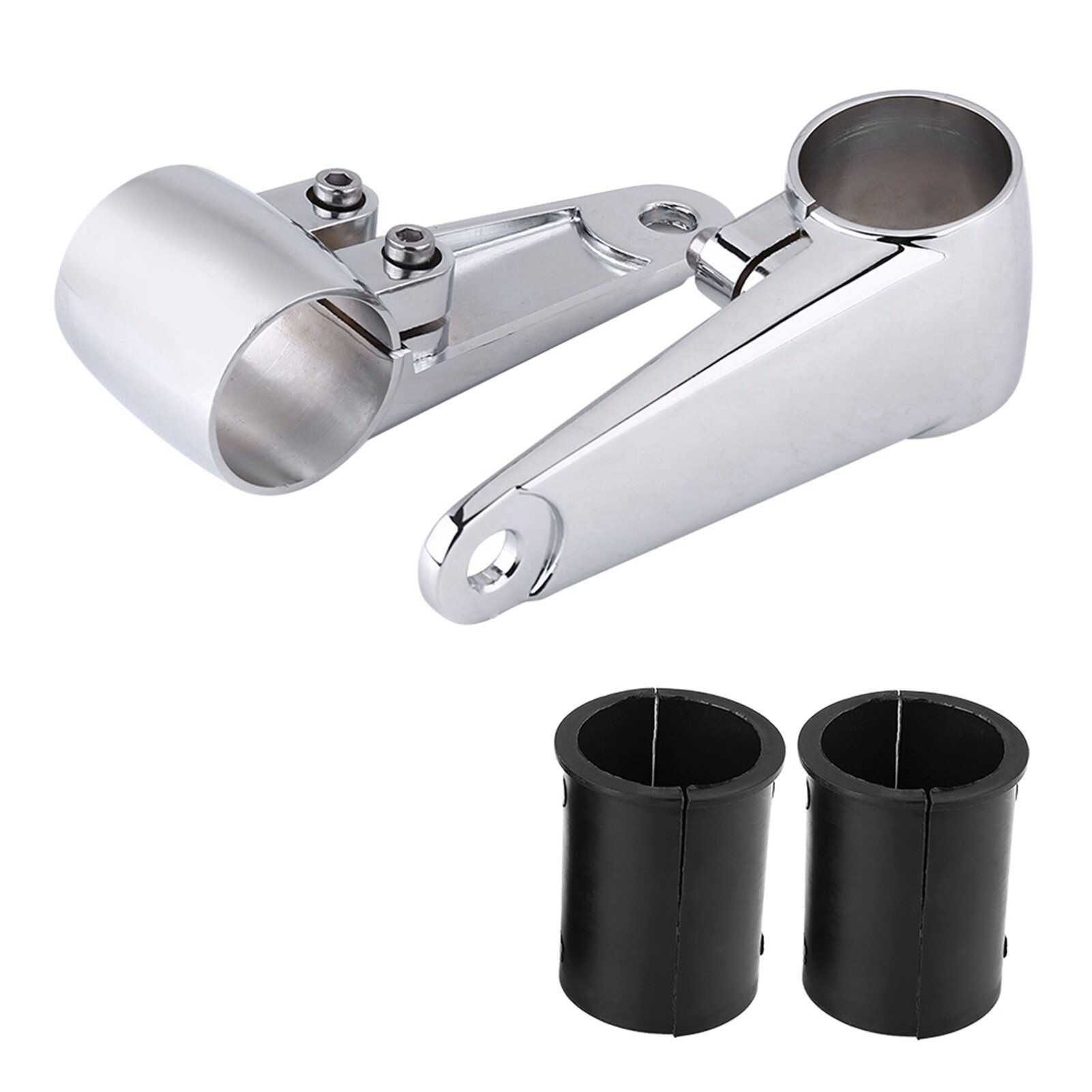 Кронштейн для крепления фары мотоцикла хромированный для трубы вилки 35-41 мм, боковое крепление, прочная хромированная сталь