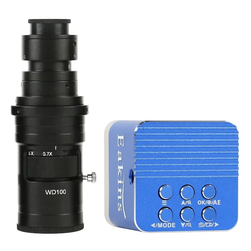 Eakins 8MP 4K Video Microscope Camera with 200x lens