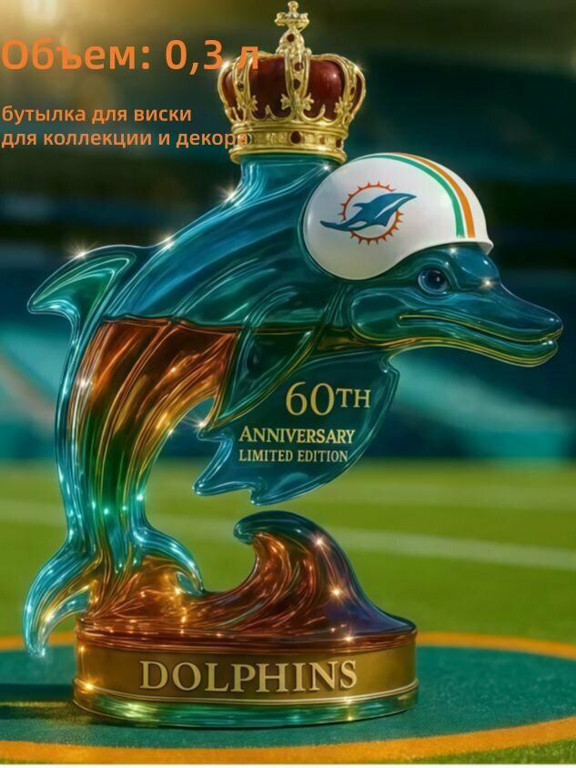 Бутылка для виски, для коллекции и декора, 0.3L