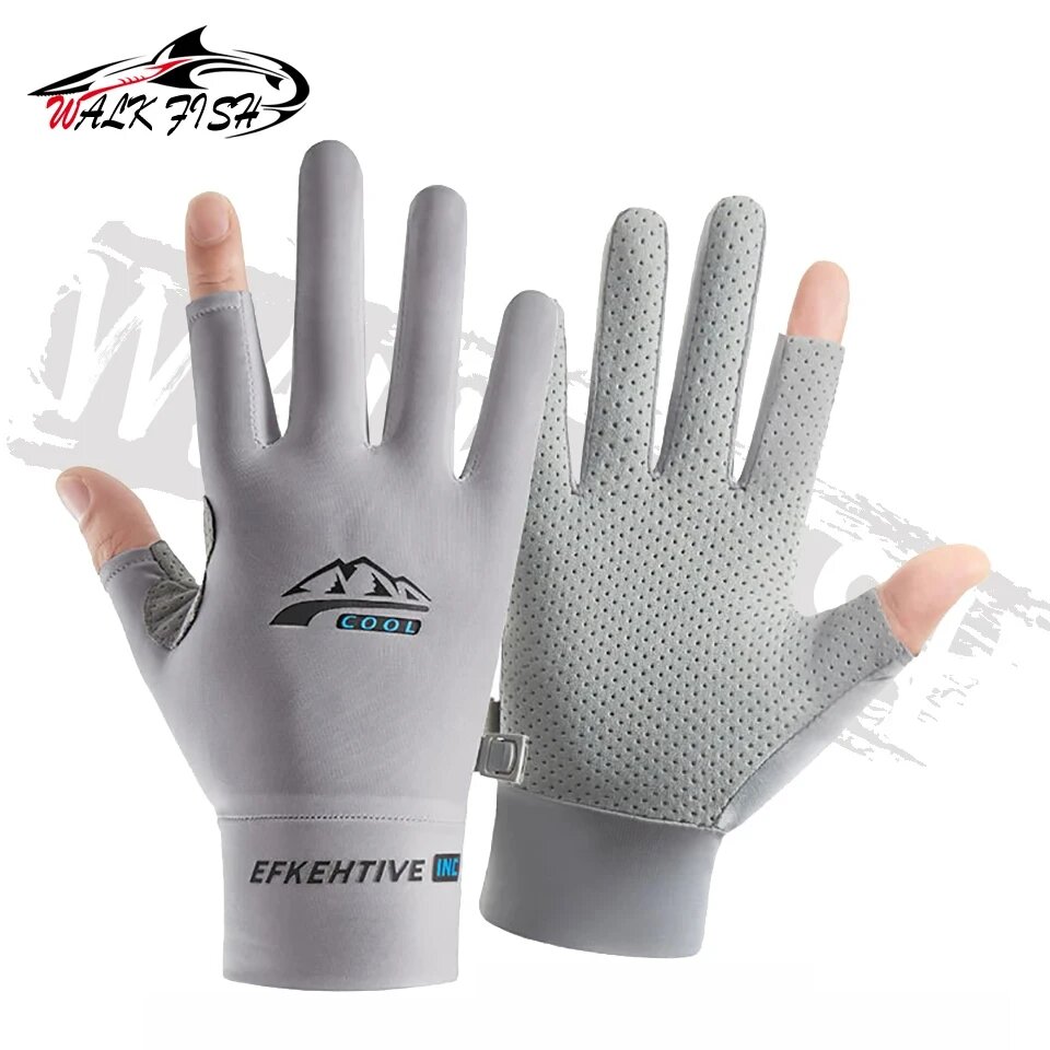 Перчатки WALK FISH, 1 Пара, Для Спортивной Рыбалки, Водонепроницаемые, Нескользящие, Прочные, Без Пальцев