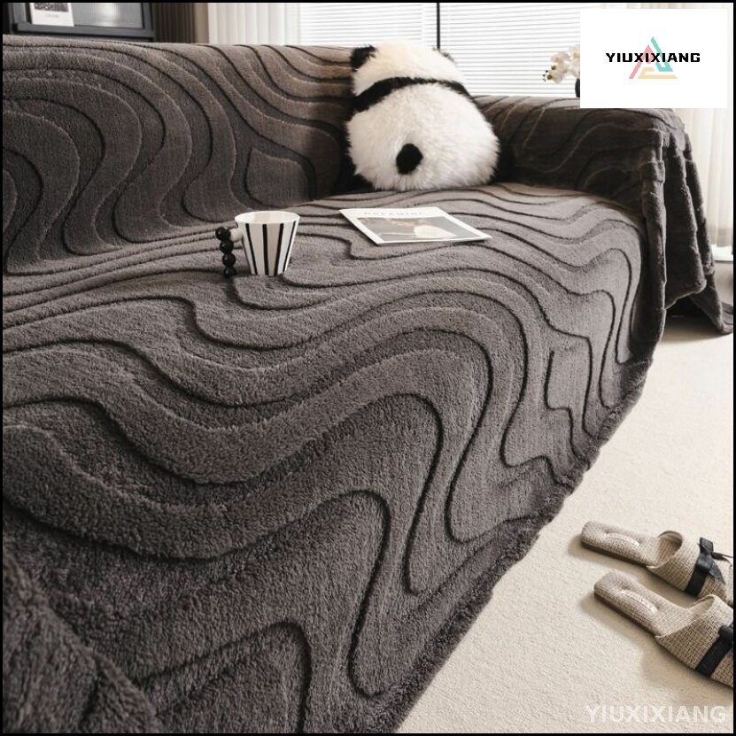 Вязаный, 3D-рисунок, светло-серый, для мягкой мебели,300×180