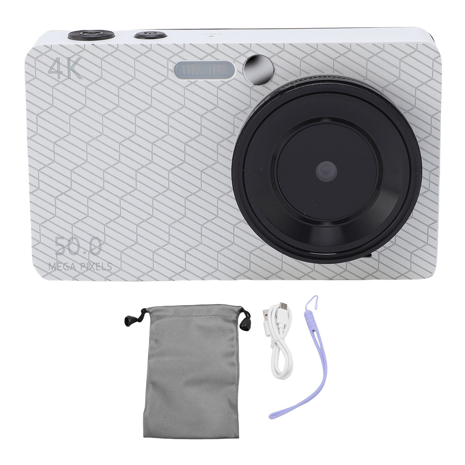 Цифровая камера 4K 50MP 2,8 -дюймового экрана Auto Focus 16x цифровая камера Zoom с несколькими фильтрами заполняет свет для кампуса белого цвета