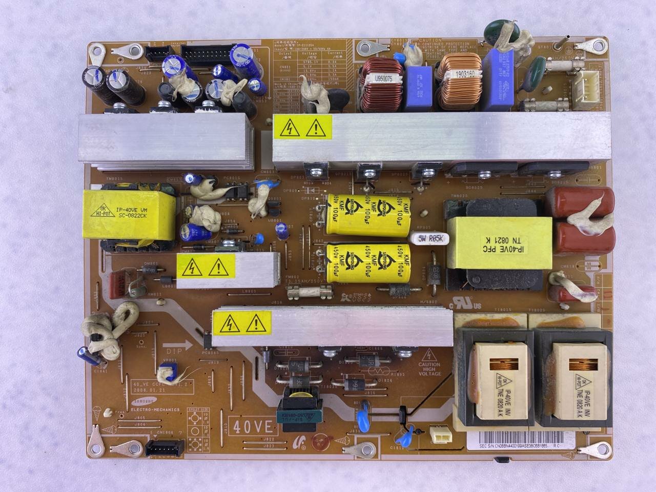 Блок питания PSU: BN44-00199A REV1.2 IP-211135A для телевизора SAMSUNG LE40A556P1F / LE40A556