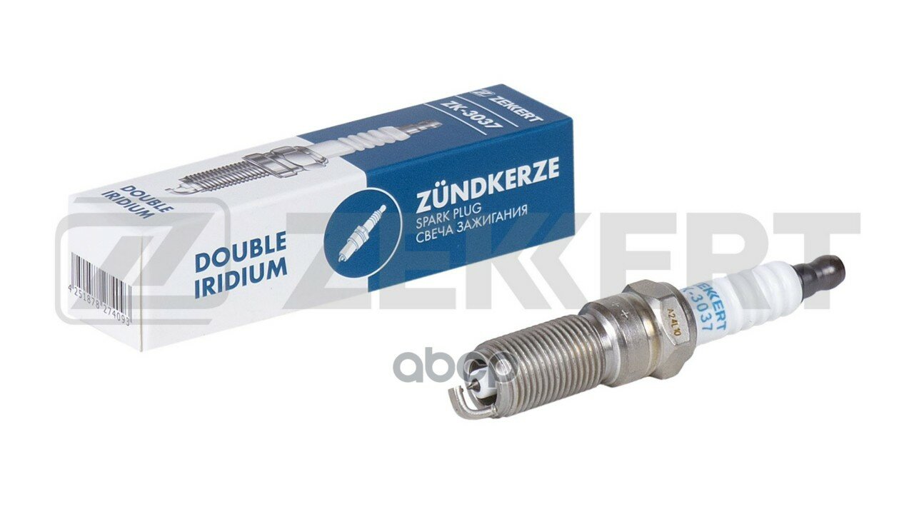 Свеча зажигания (Double Iridium аналог Denso itv16tt цена за 1 шт.) Ford Focus I-III 98- Mondeo I Zekkert арт. zk-3037