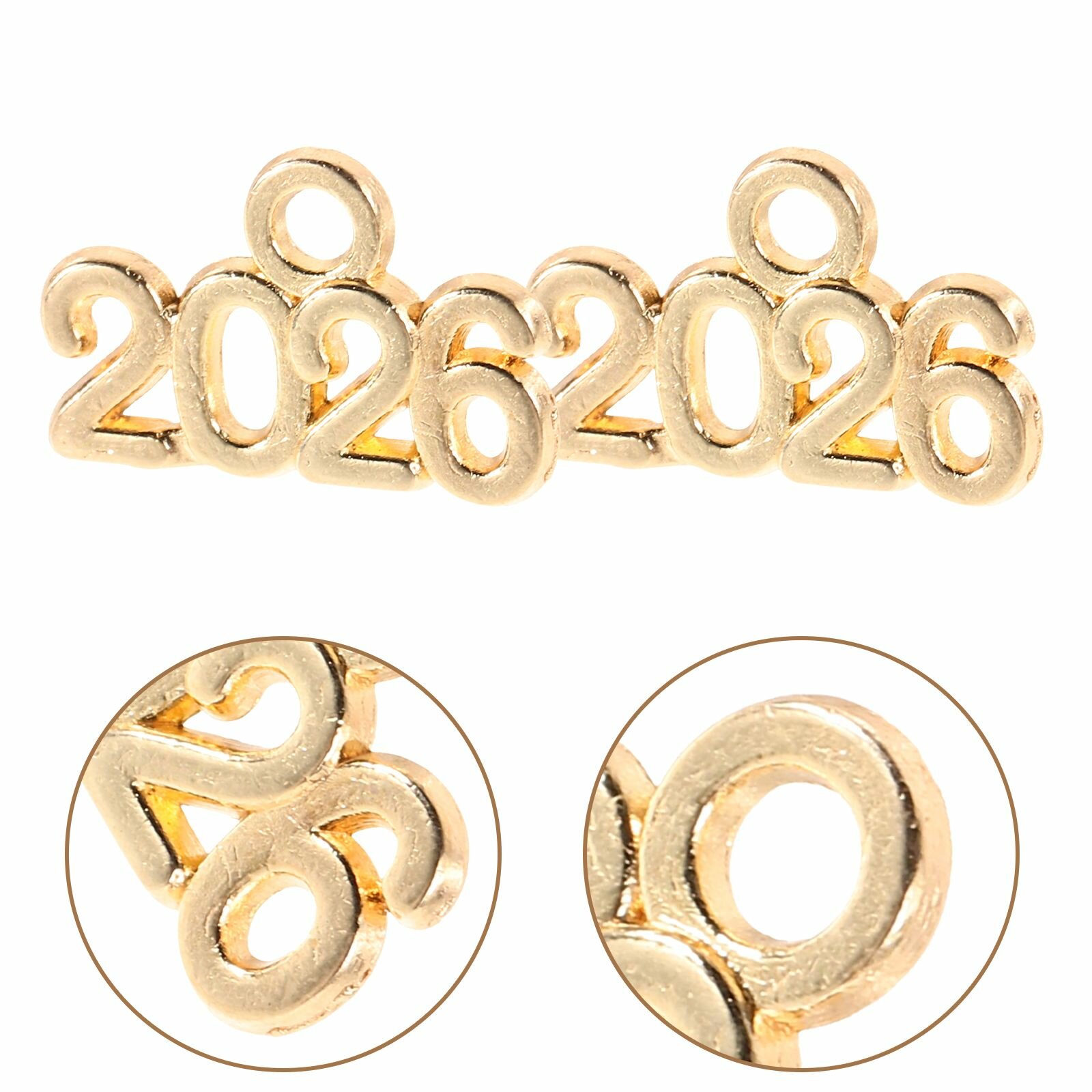 100 подвесок-шармов 2026 золотистые, цифры сердца винтаж для браслетов брелков ожерелий DIY набор ювелирных аксессуаров