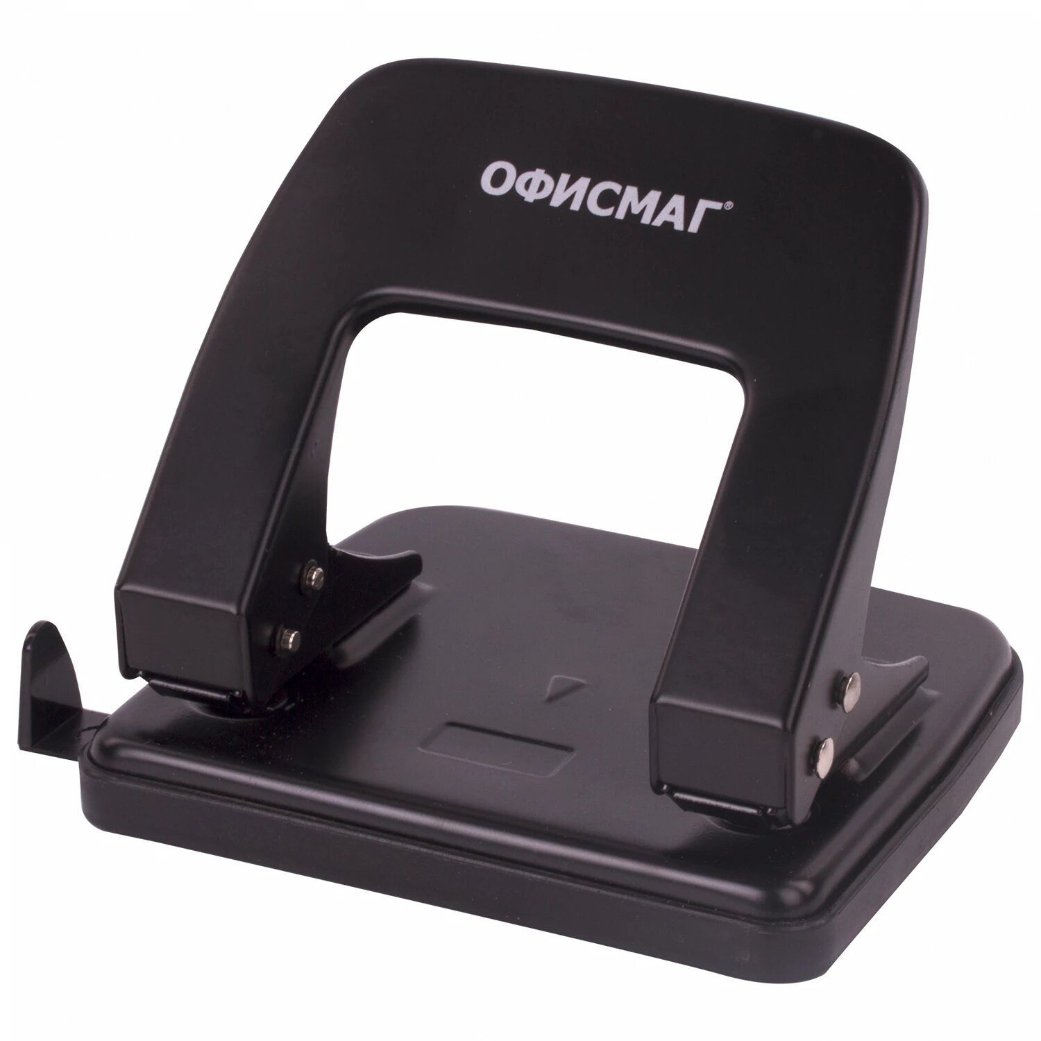 Дырокол металлический офисмаг, до 25 листов, черный, 229693