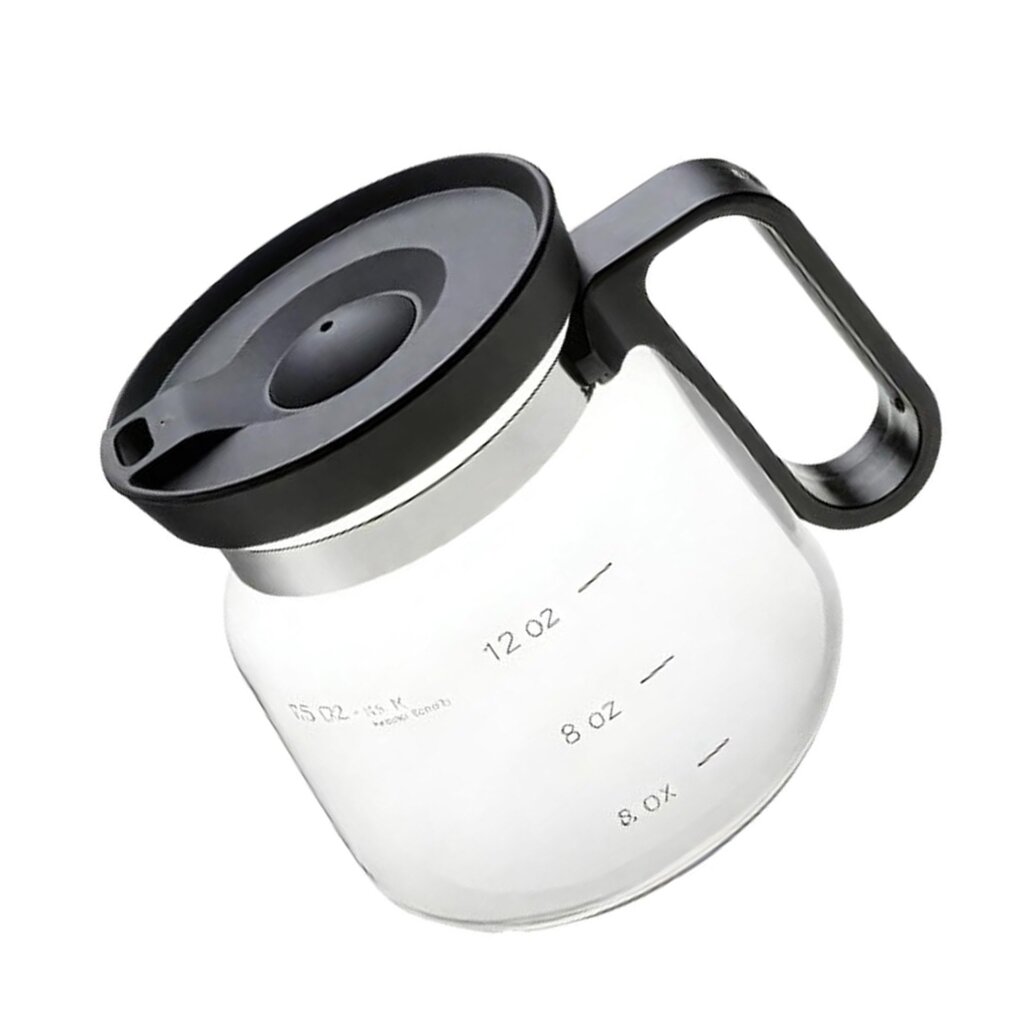 Кофейник из термостойкого стекла большой емкости с крышкой и удобной ручкой