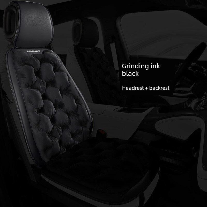 Новая зимняя плюшевая теплая подушка-накидка на автомобильное сиденье 2025 года, утолщенная меховая накидка-полушапка