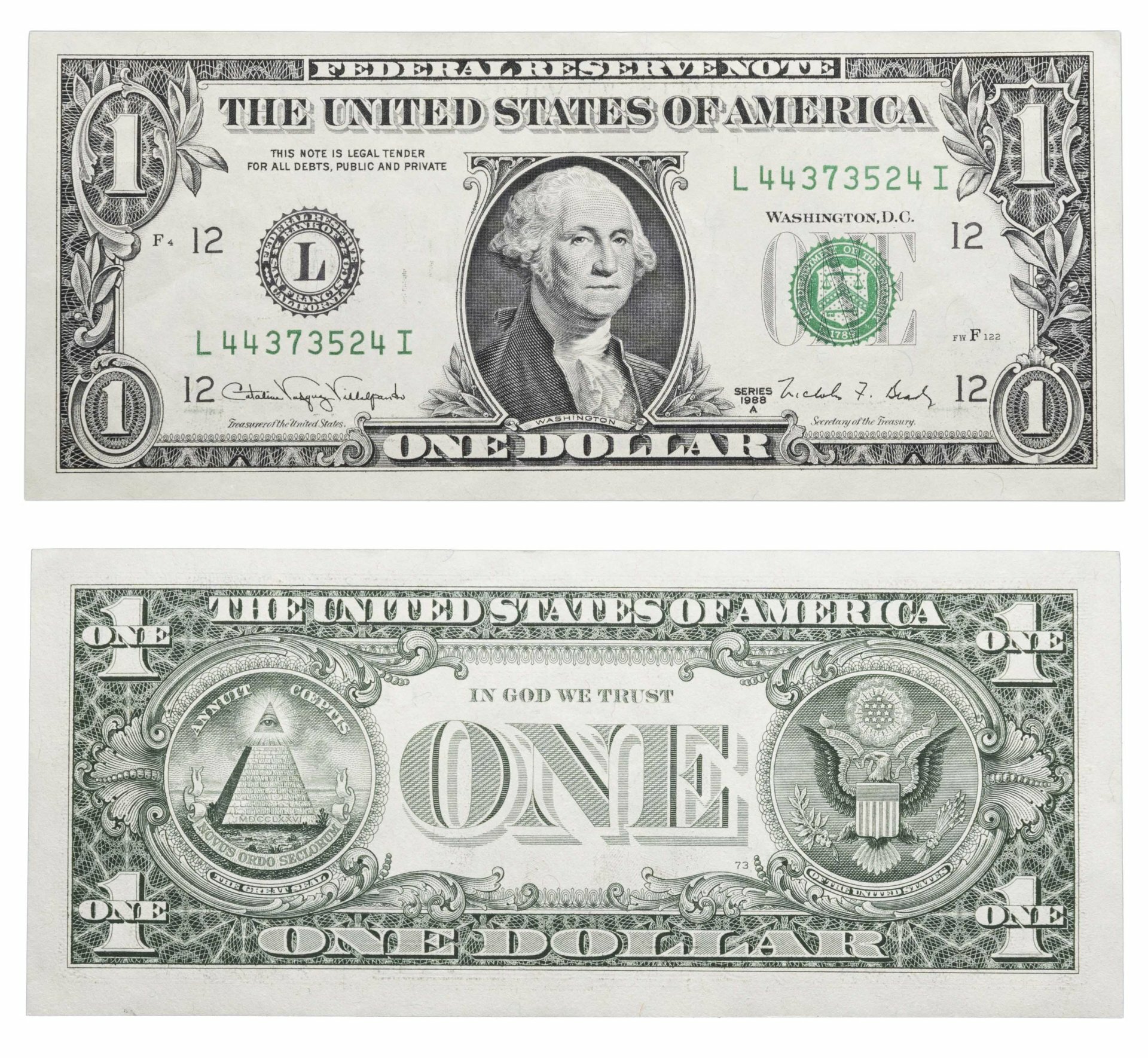 США 1 доллар 1988A Pick 480b L-Сан Франциско