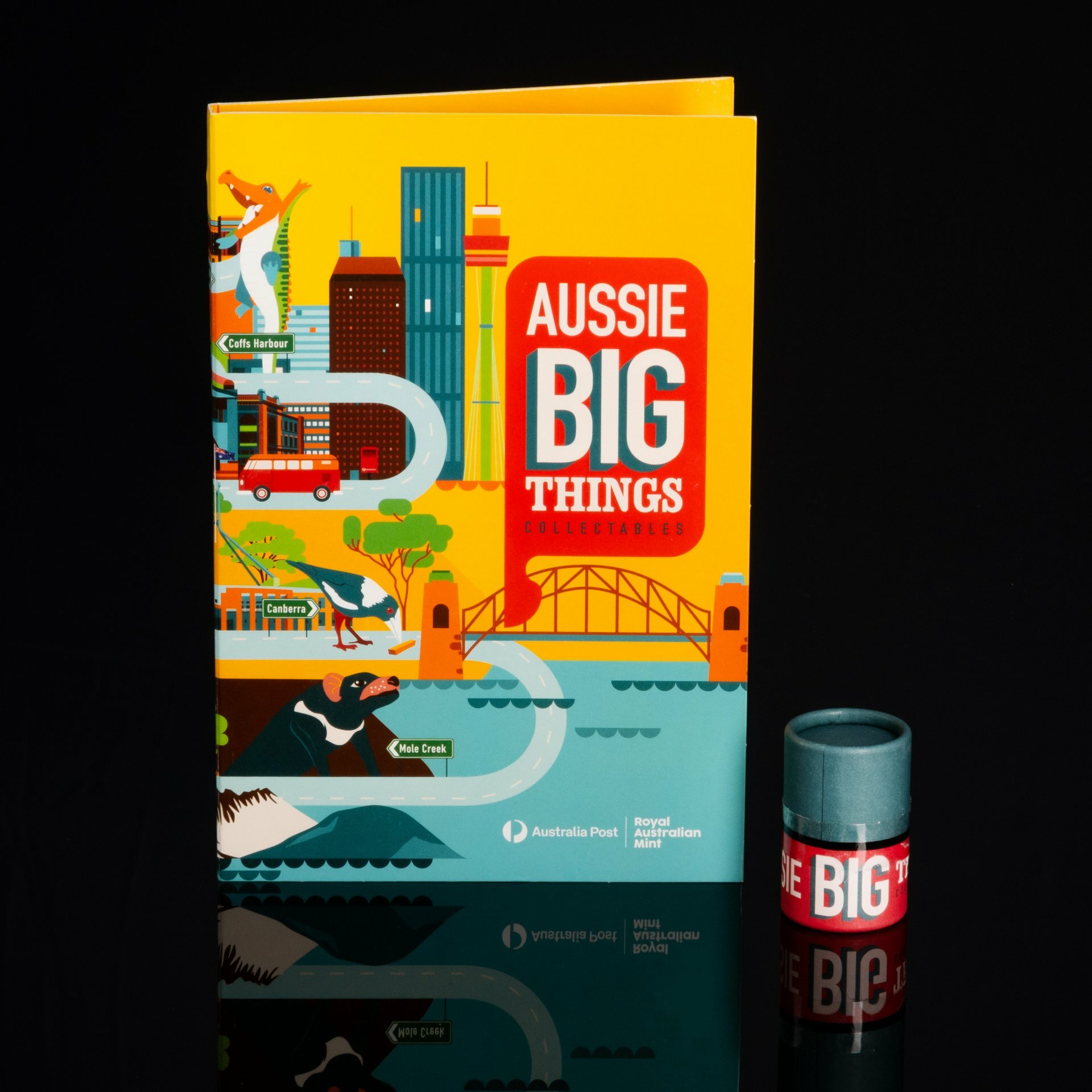 Австралия набор 1 доллар 2023 "Австралийские большие вещи" из 10 монет, Алюминиевая бронза