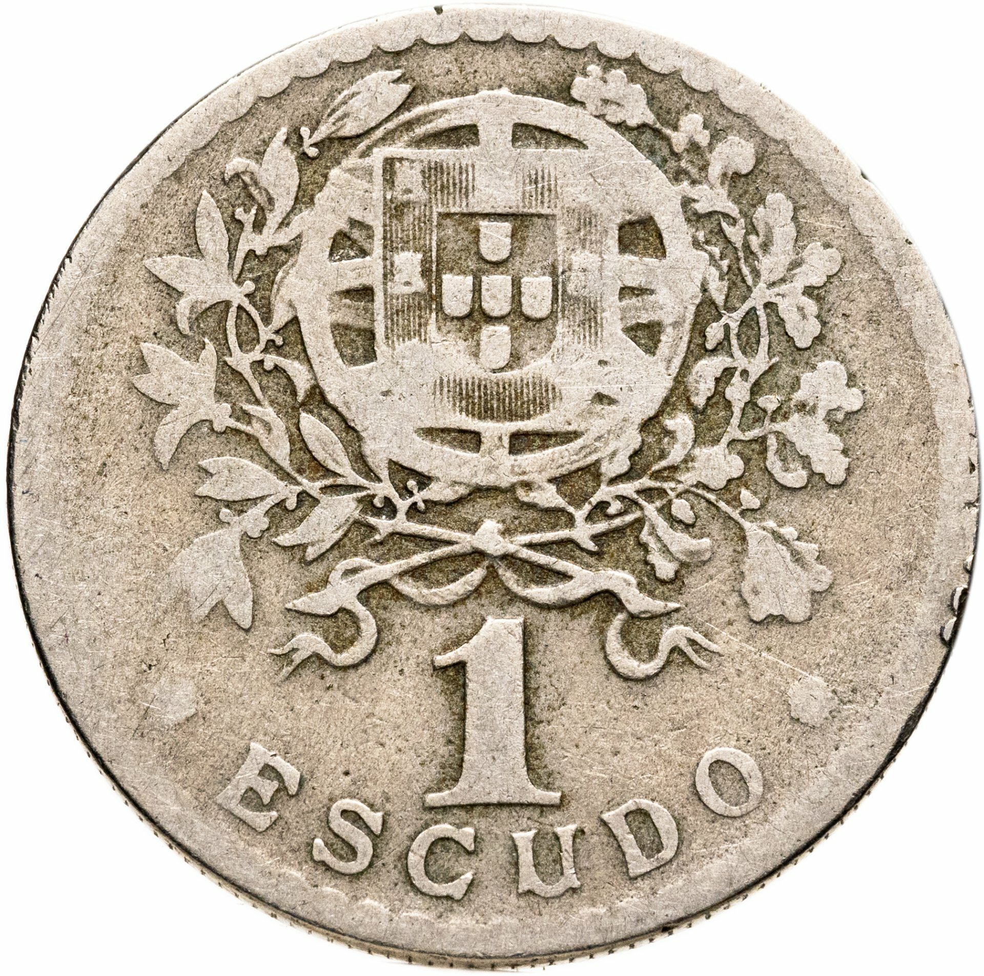 Португалия 1 эскудо escudo 1930, Мельхиор медь-никель, в сохранности F