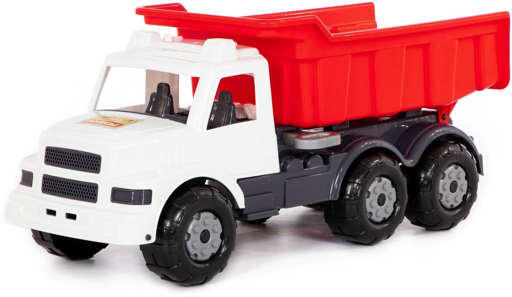 "Буран" №3, автомобиль-самосвал (бело-красный), пластик, Полесье