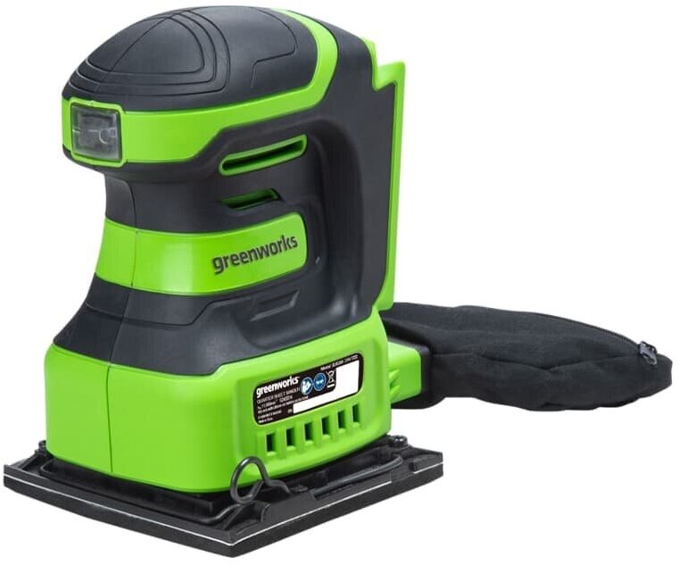 Плоская шлифмашина аккумуляторная Greenworks G24SS14 24V, с 1 АКБ 2Ач и ЗУ