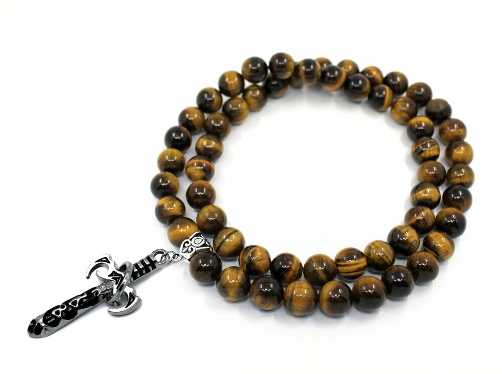Бусы, тигровый глаз