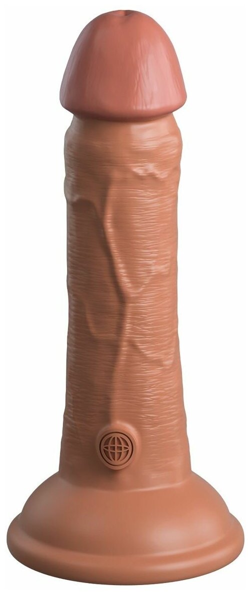 Фаллоимитатор Pipedream King Cock Elite 6" Silicone Dual Density Cock, кофейный
