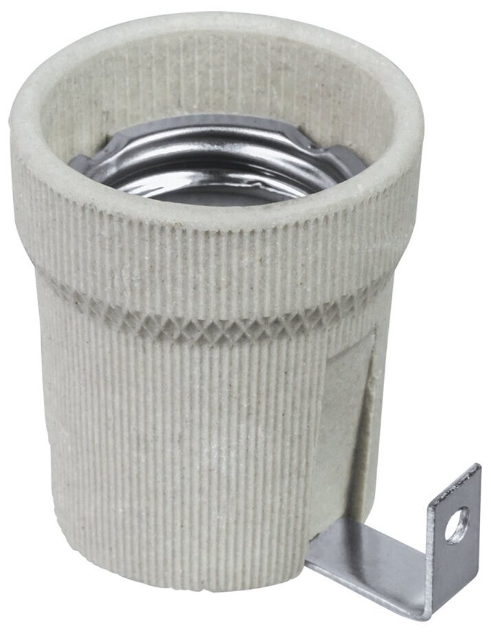 Патрон для лампы E27 Navigator NLH-CL-H-E27 керамический 880 Вт IP20 с держателем (71619)