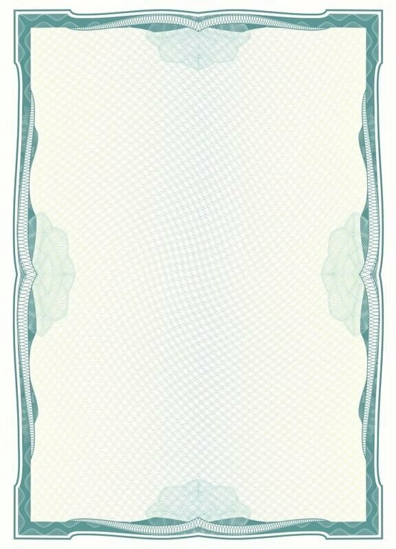 Сертификат-бумага А4 Attache зеленая с водяными знаками 100 г/кв. м 50 листов в упаковке, 1475786