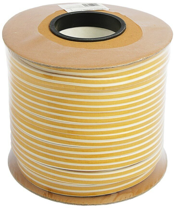 Лента уплотнительная самоклеящаяся вспененный EPDM каучук, I-профиль, белая, 9x2мм, 150 м/шт. 50-3-222