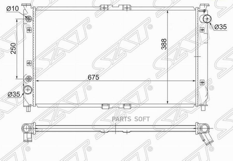 Радиатор Mazda Millenia 94-03 / Xedos 9 93-02 SAT MZ0003-V6 | цена за 1 шт