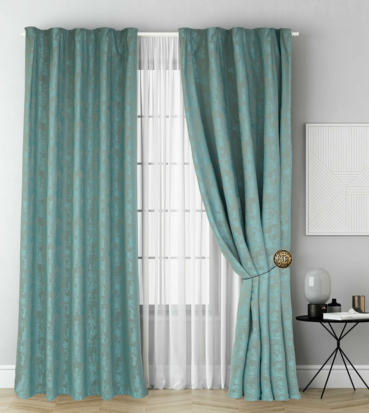 Шторы для комнаты/Шторы интерьерные/Комплект штор/Шторы для спальни/Шторы мраморные/Шторы 4 метра/Шторы для зала