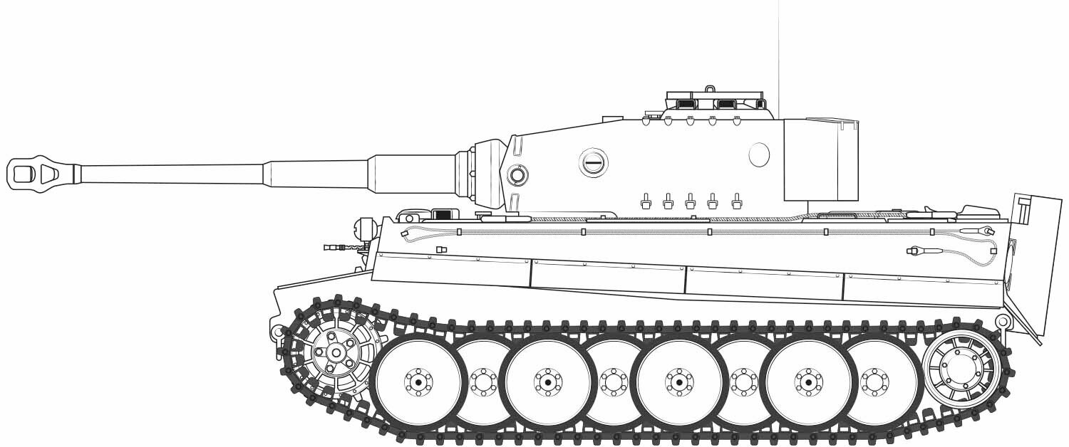 A1359 Сборная модель танка Tiger-1 Mid Version
