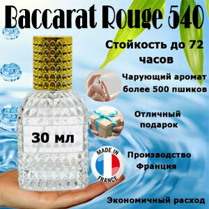 Масляные духи Baccarat Rouge 540, унисекс, флакон спрей 30 мл.
