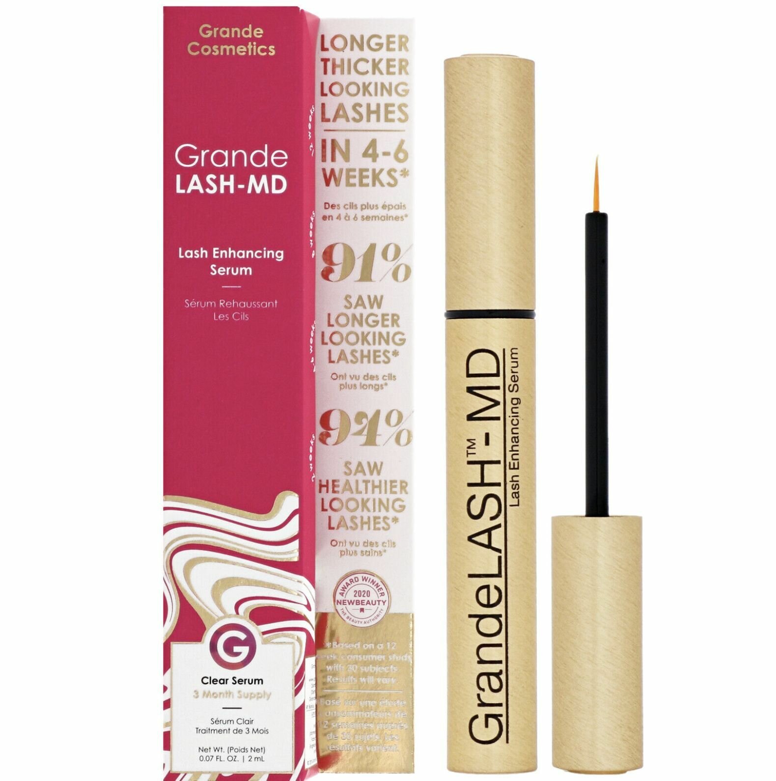 Grande Cosmetics Сыворотка для роста ресниц GrandeLASH-MD Lash Enhancing Serum 2 мл