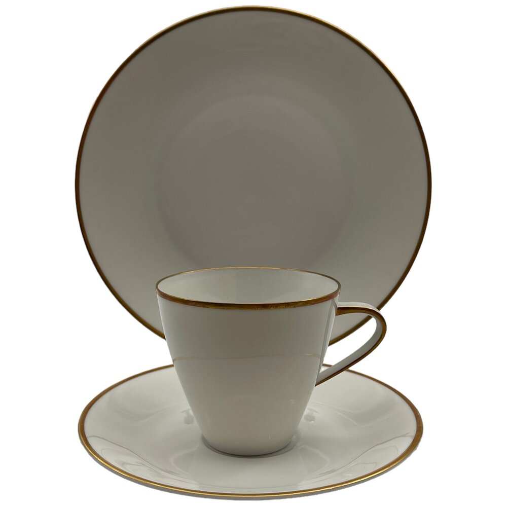 Чайно-кофейное трио "Элегантное", фарфор, позолота, 1939-1964 гг, Hutschenreuther, Бавария, Германия