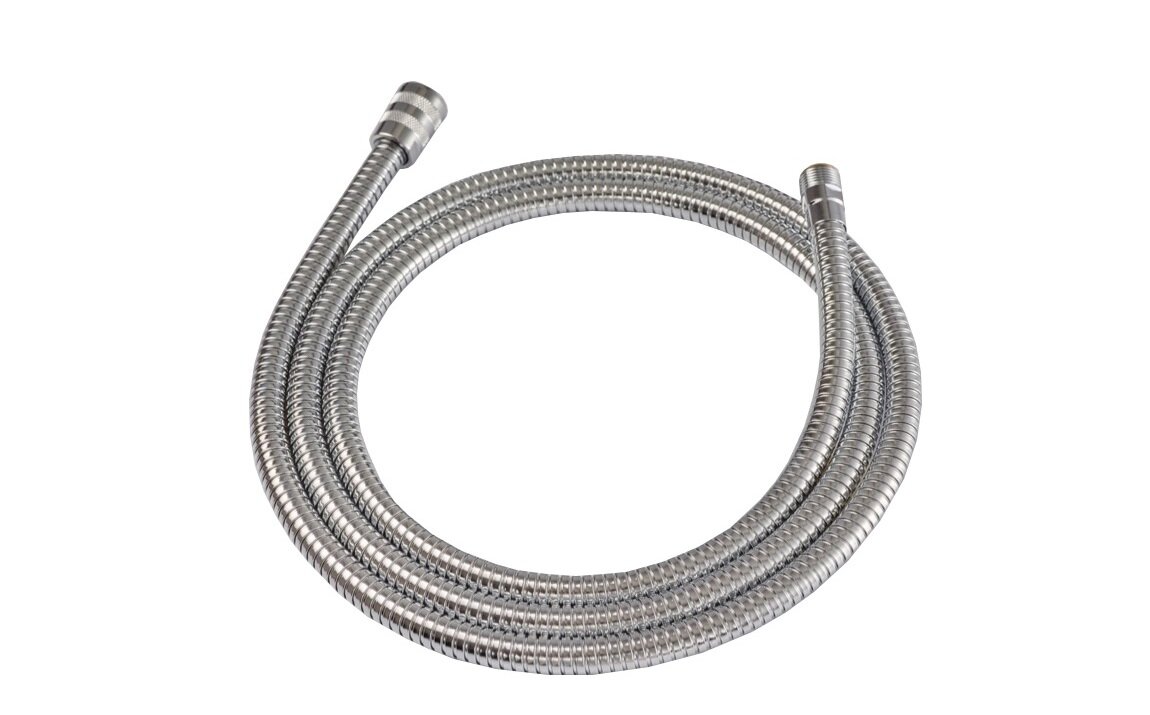 AlexKros 140B200AG Шланг 2,0 м. (штуцер) 1/2" х 3/8"AG для душа металлический, хром