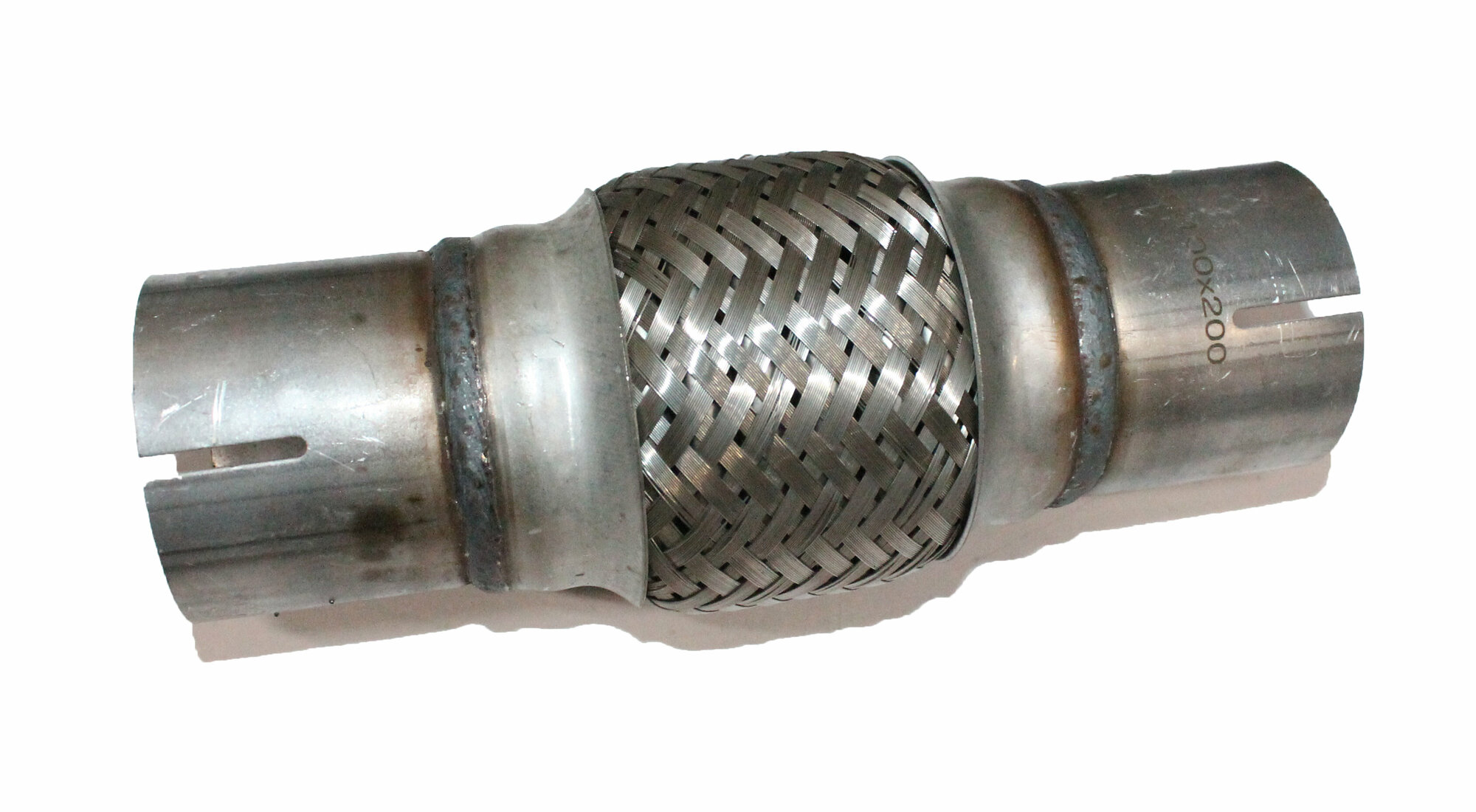 Компенсатор выхл сист. (гофра) с трубой L-100/200мм (п/хомуты d55)