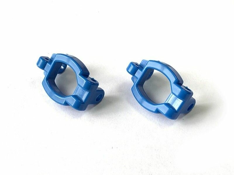 Капролоновые держатели поворотных кулаков для Remo Hobby 1/16, синие, тюнинг (2 шт)