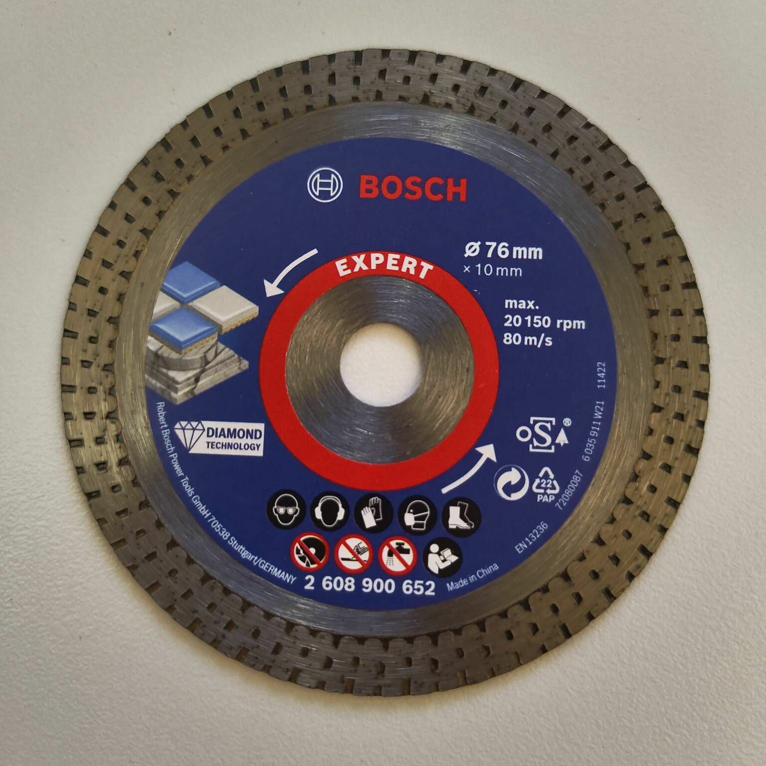 Круг алмазный по камню для мини УШМ 76х2х10мм, отрезной/ шлифовальный/ пильный/ зачистной