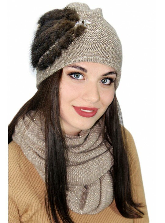 Комплект с головным убором Комплект "Адельмия" шапка+шарф для женщин