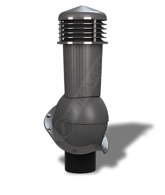 К94 Вентвыход WiroVent Plus неутепленный D125/110мм/H500мм для металлочерепицы Монтеррей, RAL 7024 серый