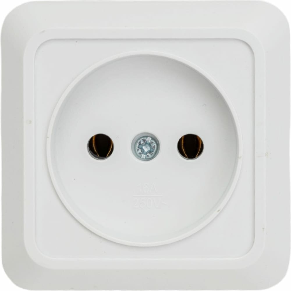 Одинарная розетка IN HOME BOLLETO белая накладная 7022 4680005959785