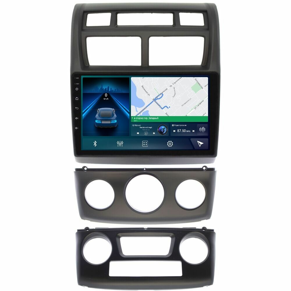 Магнитола CRS-300 Киа Спортедж 2 Kia Sportage 2 2004-2010 с Android 13, 4/32Gb память, 8 ядерный процессор, Carplay, DSP, 4G модем (Sim)