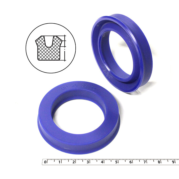 Манжета гидравлическая 43х63х12 (манжета цилиндра 63*43*12) тип UN PU (полиуретан) (упаковка 2 шт.)