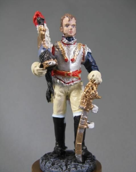 Оловянный солдатик 60мм, Офицер 10-го кирасирского полка, 1812 г. Франция