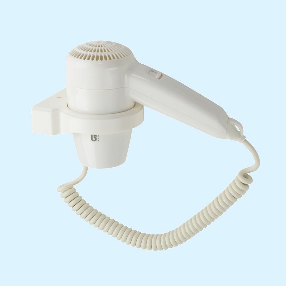 Фен для волос с кольцевым креплением Gfmark белого цвета (6821) 1300w