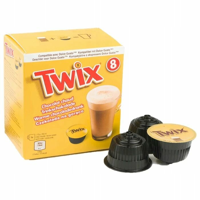 Какао в капсулах "Twix". Какао капсулы Dolche Gusto 8шт/ Нидерланды