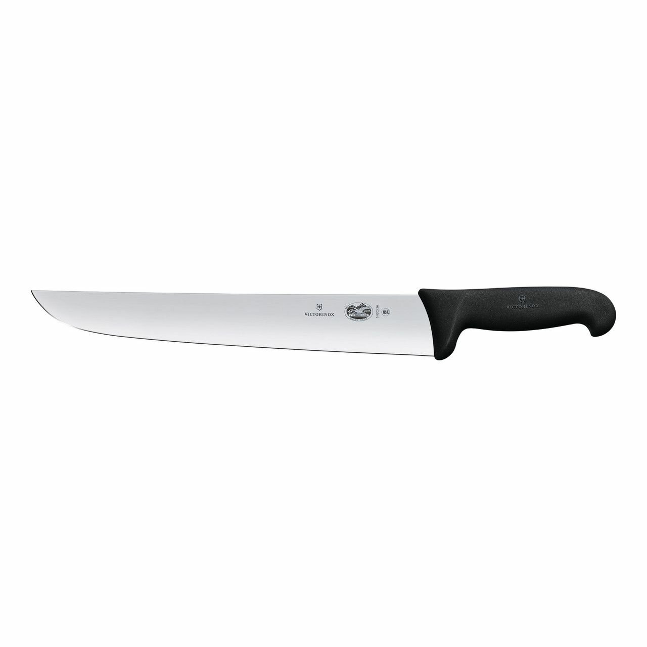 Нож мясника для забоя разделки мяса кухонный профессиональный VICTORINOX Fibrox 36 см, черный