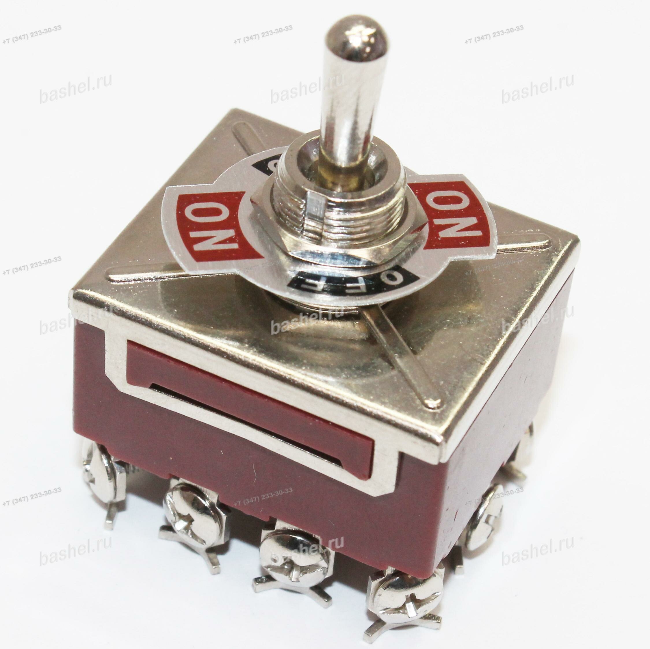 Тумблер KN3B-403A 12PIN ON-OFF-ON 10A, 250B (винт), RUiCHi