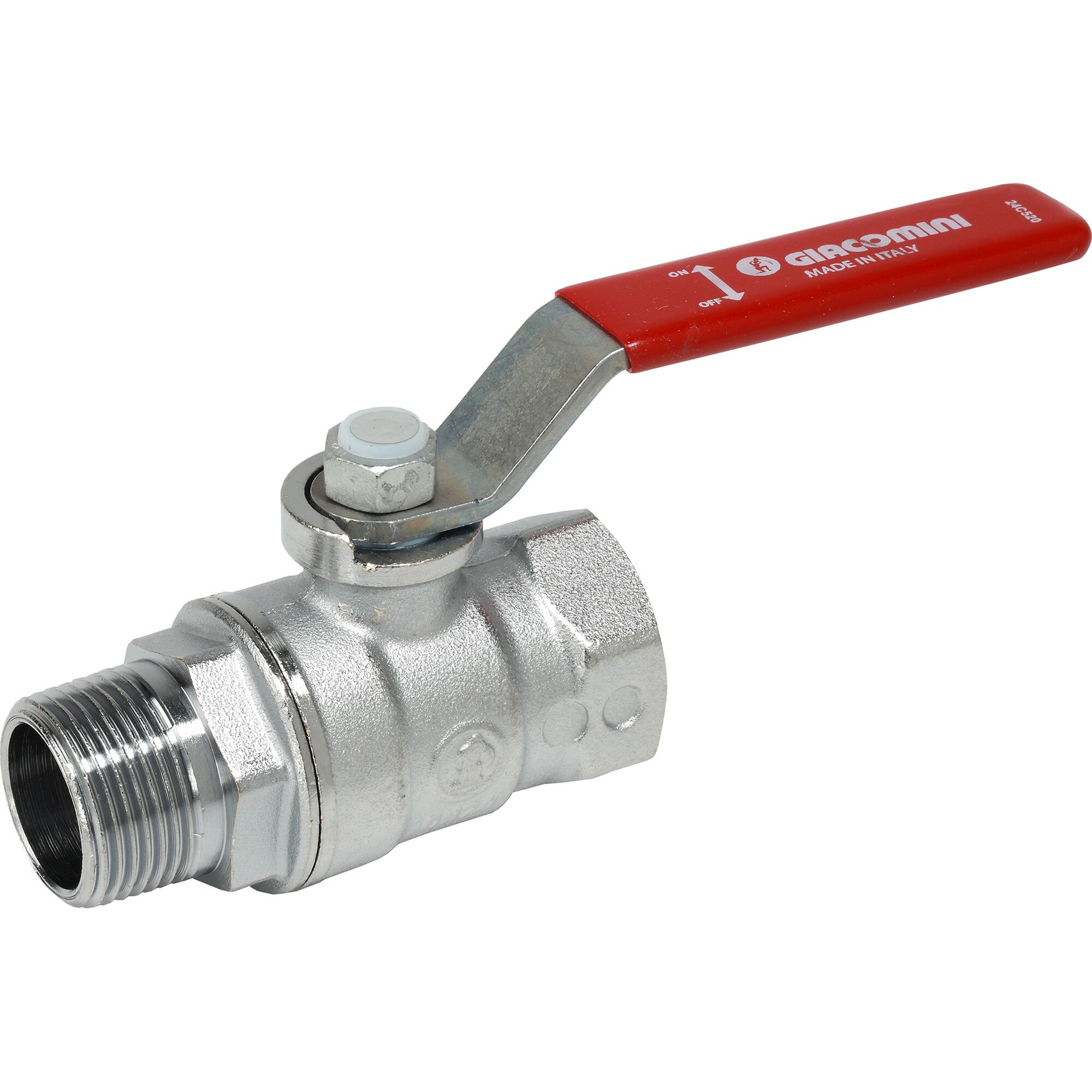 Кран шаровой латунный 254DL Ду 20 Ру42 ВР/НР Giacomini, для систем отопления, водоснабжения