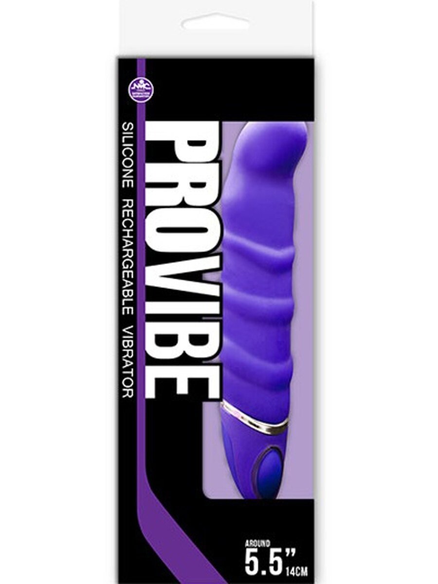 Вибратор для стимуляции точки G "PROVIBE VIBRATOR RECHARGE 5.5INCH PURPLE" 14cm