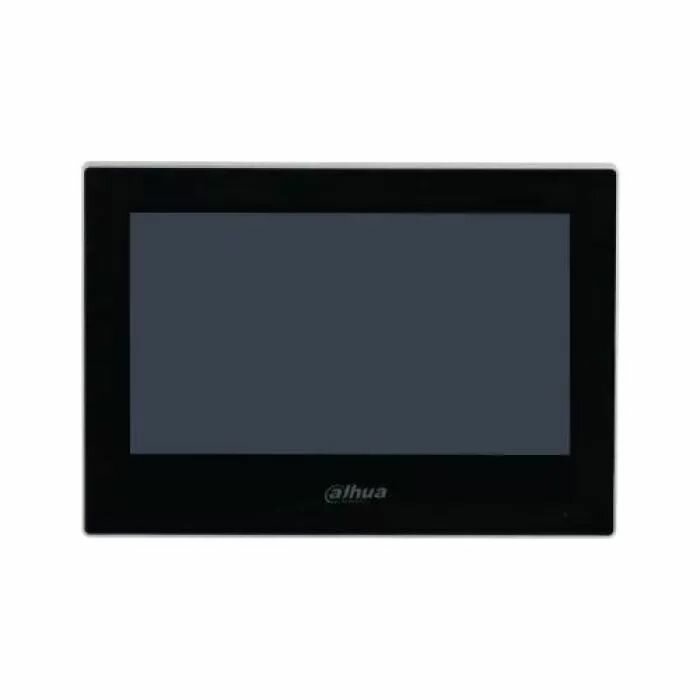 Видеодомофон Dahua DHI-VTH2621G-WP IP 7 дюймовый с WiFi 2.4ГГц, черный 1024x600 разрешение, ёмкостной сенсорный экран