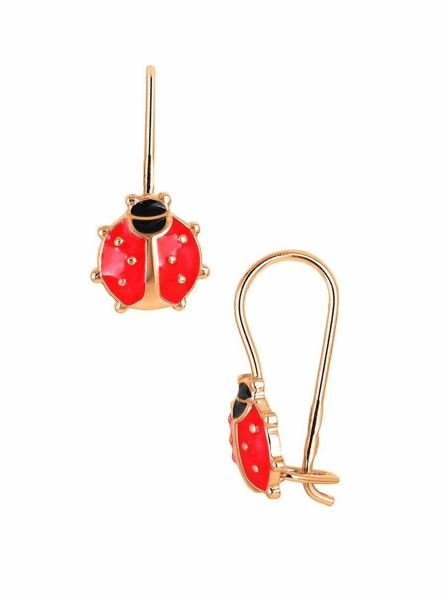 Серьги, серебро, 925 проба, эмаль