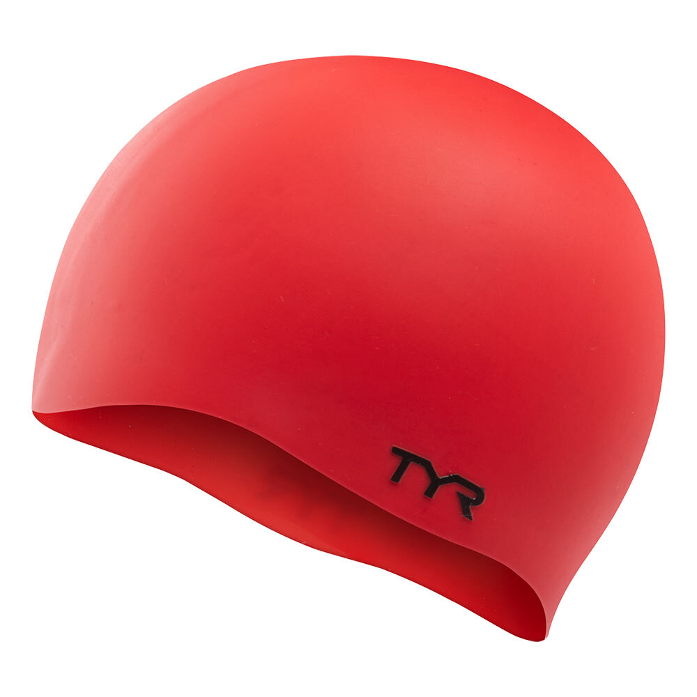 Шапочка для плавания Tyr Wrinkle Free Silicone Cap, Lcso-610, красный (senior)