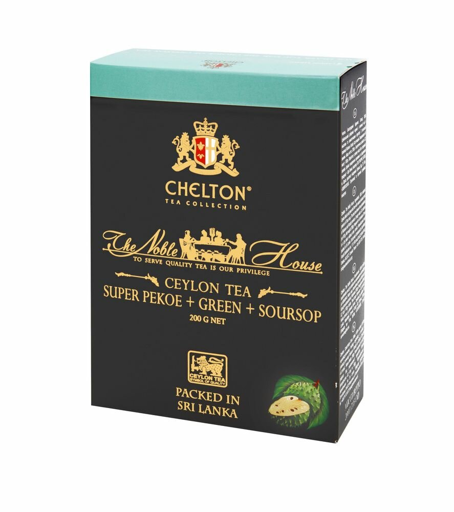 CHELTON чай черный и зеленый Благородный Дом с кусочками саусепа 200 г