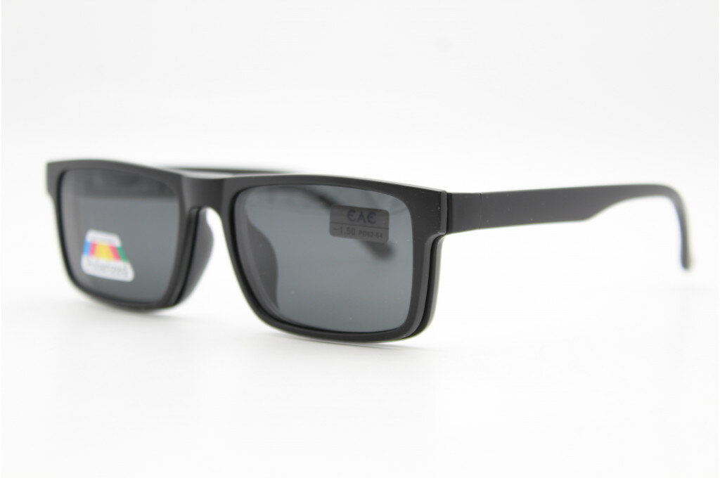 Готовые очки для зрения с клипоном (черные)